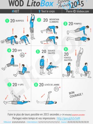 WOD Litobox : entraînement au poids du corps en moins de 30 minutes