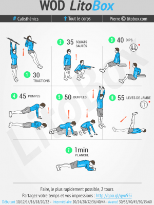 WOD Litobox : entraînement au poids du corps en moins de 30 minutes