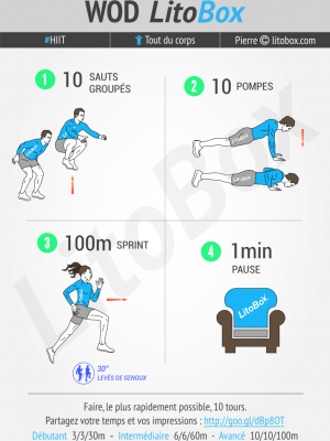 WOD Litobox : entraînement au poids du corps en moins de 30 minutes