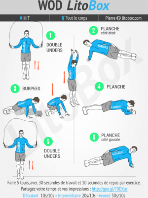 WOD Litobox : entraînement au poids du corps en moins de 30 minutes