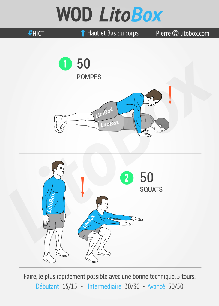 WOD Litobox : entraînement au poids du corps en moins de 30 minutes