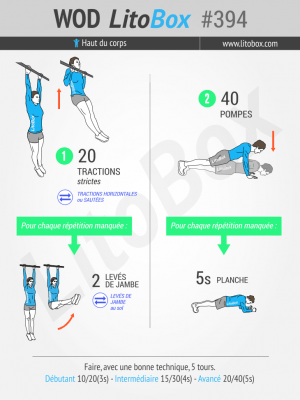WOD Litobox : entraînement au poids du corps en moins de 30 minutes