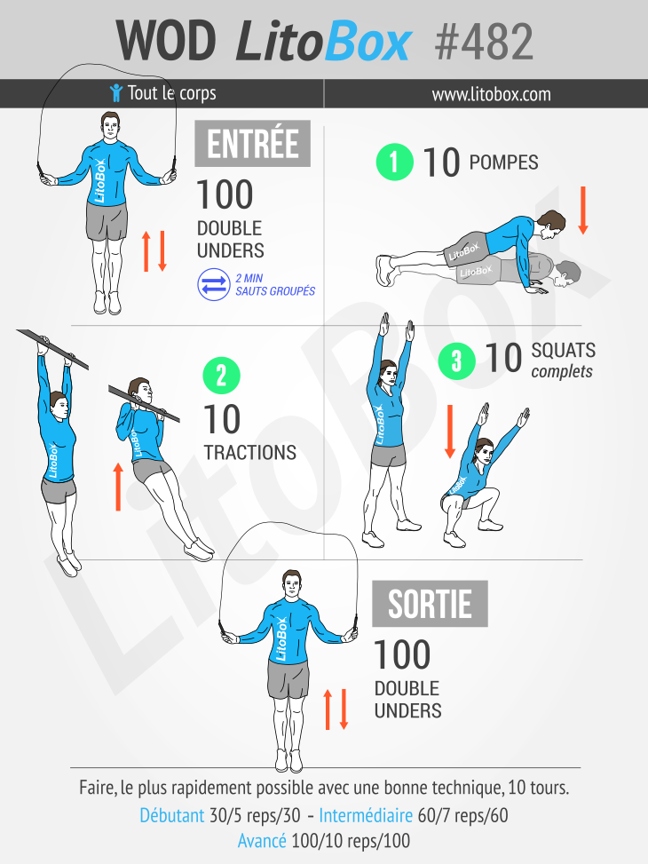 Musculation au poids du corps (500 répétitions) #482