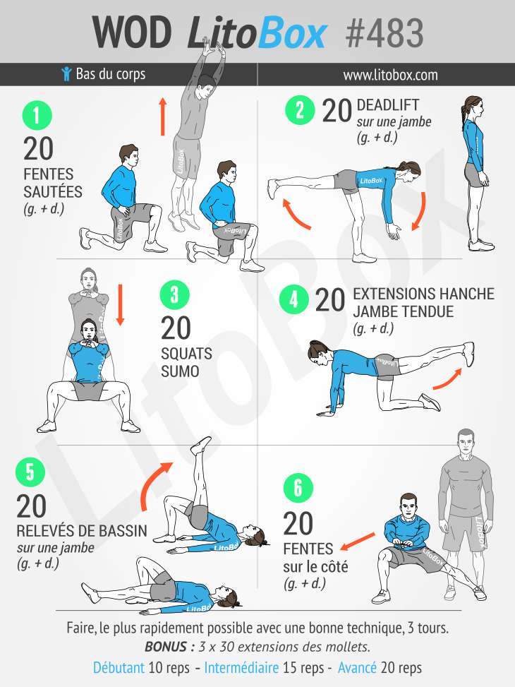 Programme fessiers en béton (exercices sans matériel) #483