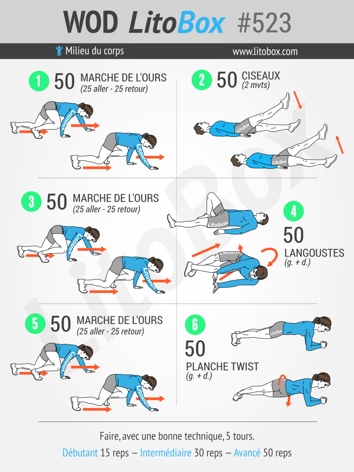 Exercices pour les abdos (séance spéciale abdominaux) #523