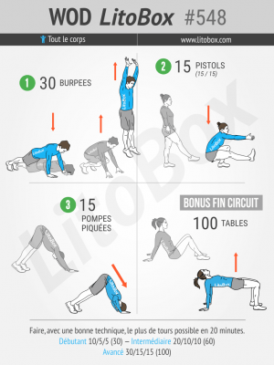 WOD Litobox : entraînement au poids du corps en moins de 30 minutes