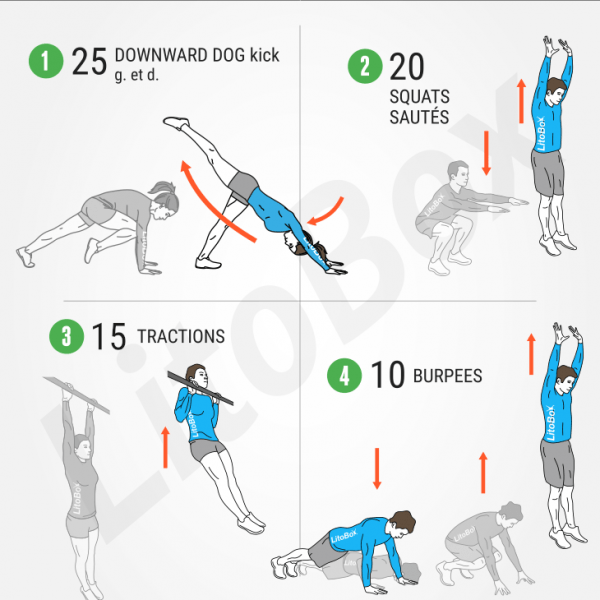 WOD Litobox : entraînement au poids du corps en moins de 30 minutes