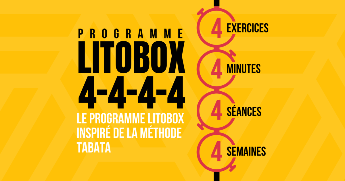 Litobox 4-4-4-4 : programme Tabata version Litobox