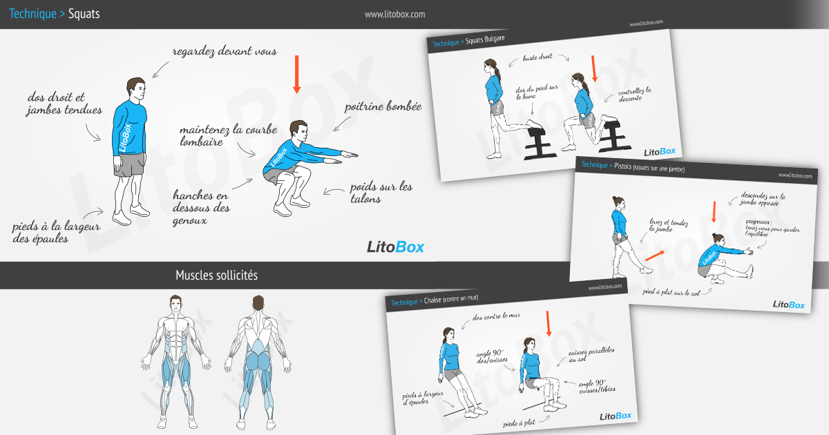Squats : guide complet et illustrations
