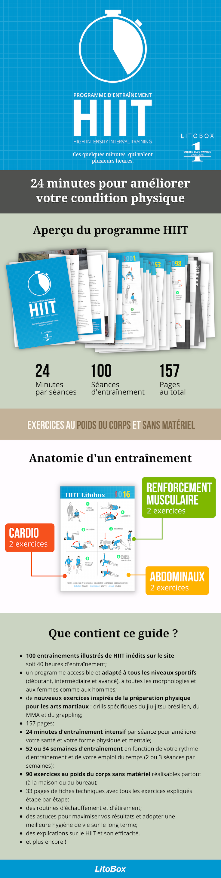 Litobox 4-4-4-4 : programme Tabata version Litobox