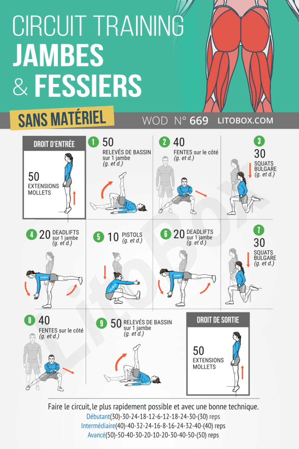Circuit training jambes & fessiers : 11 exercices super efficaces